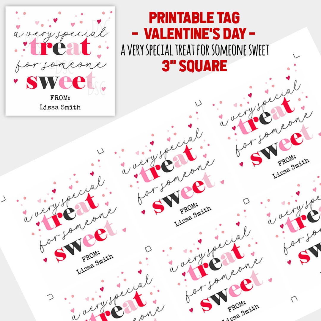 Printable Special Gift for Someone Sweet Valentine's Day Tag Kids ...