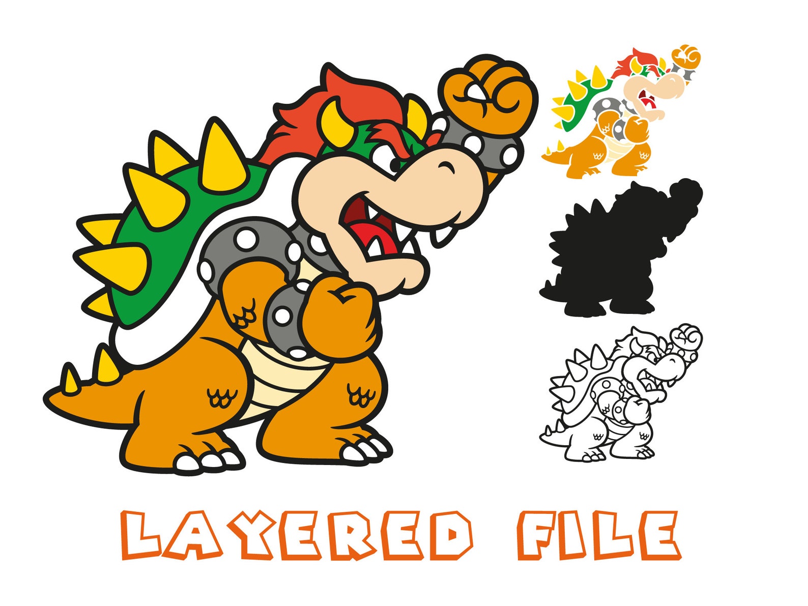 King Svg, Koopa Svg, Peaches Svg, Characters SVG, Cut Files for Cricut ...