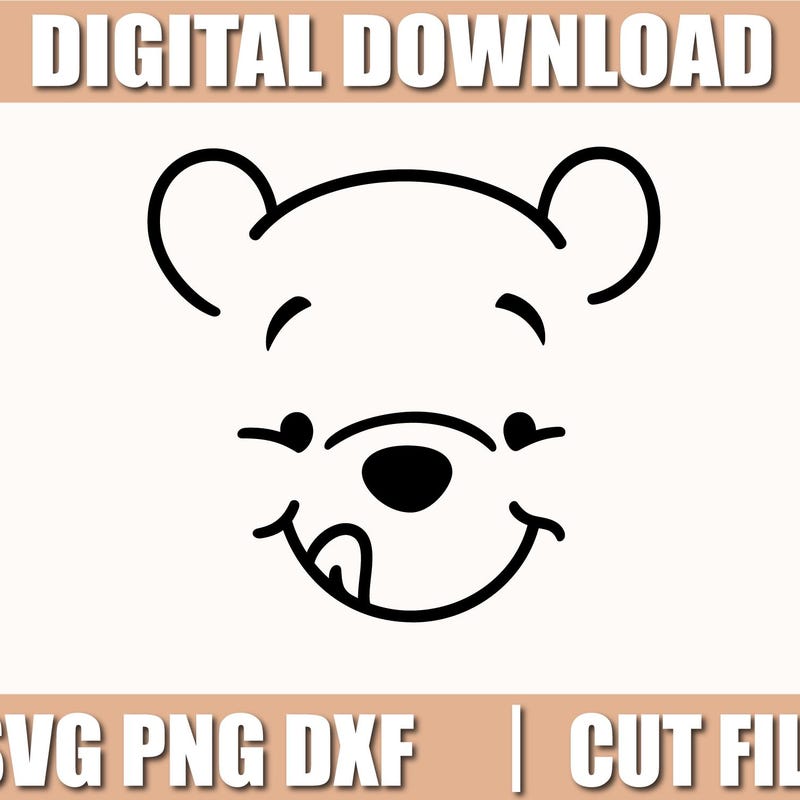 Winnie the Pooh Face - Etsy