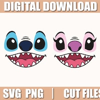 Stitch Face Outline SVG - Etsy