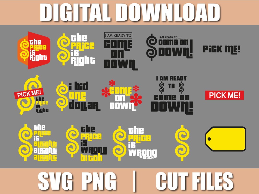 The Price is Right Svg, Png, Cut Files for Cricut, Instant Download ...