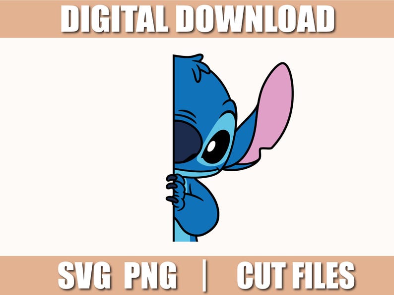 Stitch Svg, Stitch Peeking SVG, Ohana Svg, Cut Files for Cricut and ...