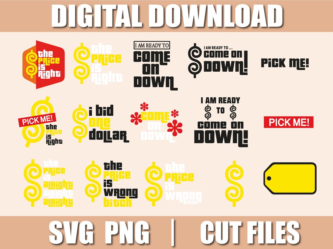 The Price is Right Svg, Png, Cut Files for Cricut, Instant Download ...