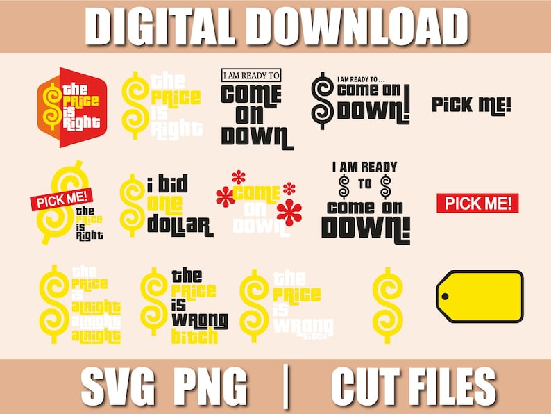 The Price is Right Svg, Png, Cut Files for Cricut, Instant Download ...