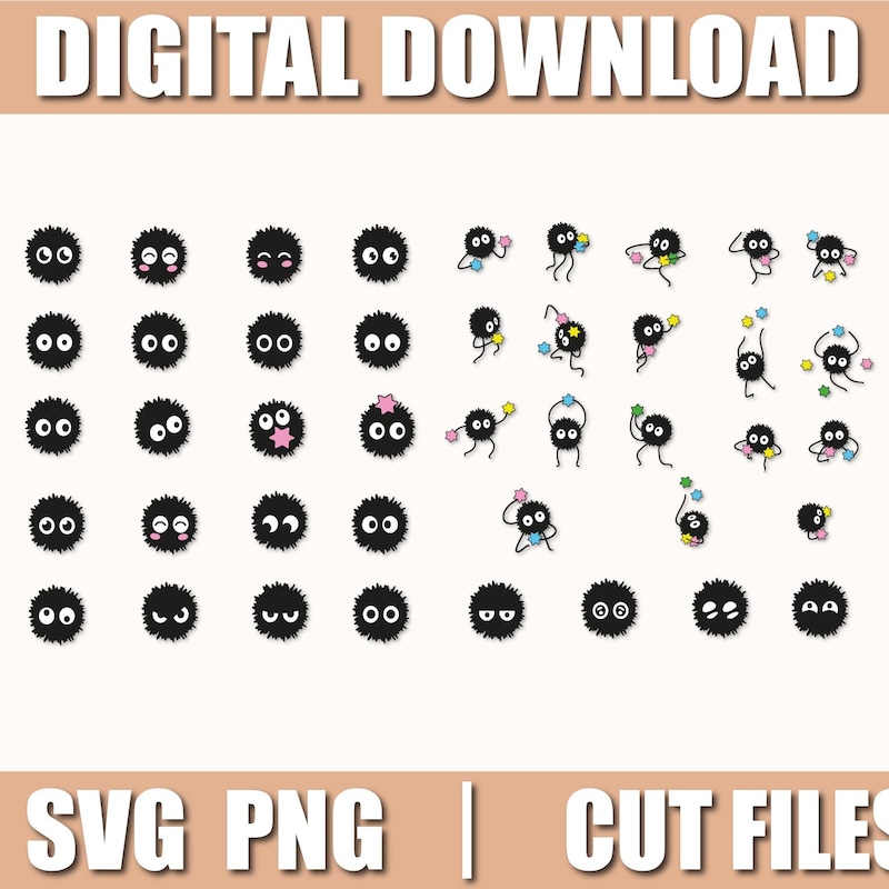 Soot Sprite Svg and Png - Etsy