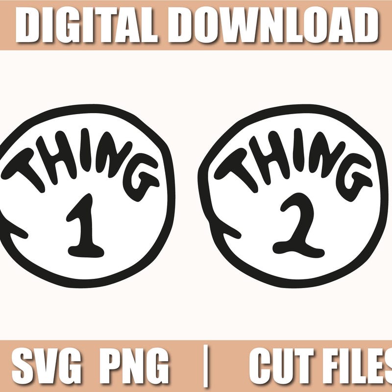 Thing 1 and Thing 2 - Etsy