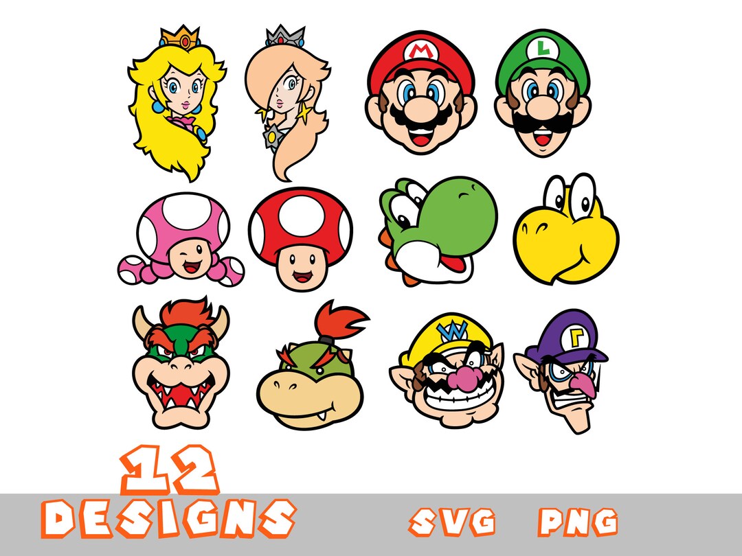Heads Retro Games Svg, Set Svg, Characters SVG, Cut Files for Cricut ...