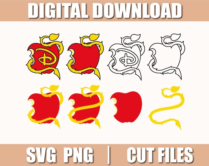 Descendants Logo SVG, Descendants Apple Clipart, Png, Dxd, Eps, Cut ...