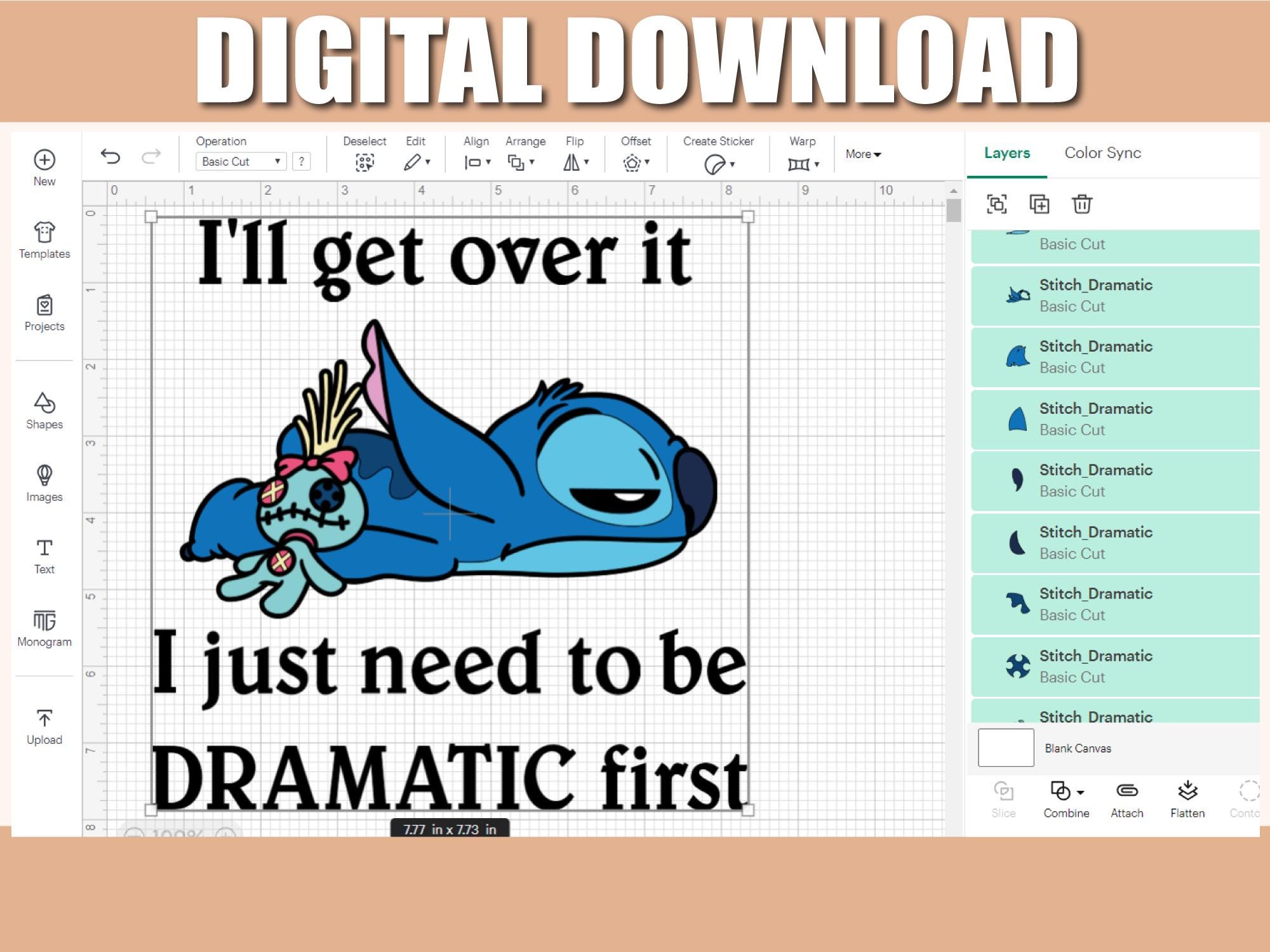 Dramatic Stitch Png, Stitch First Svg, I'll Get Over It I Just Need to ...
