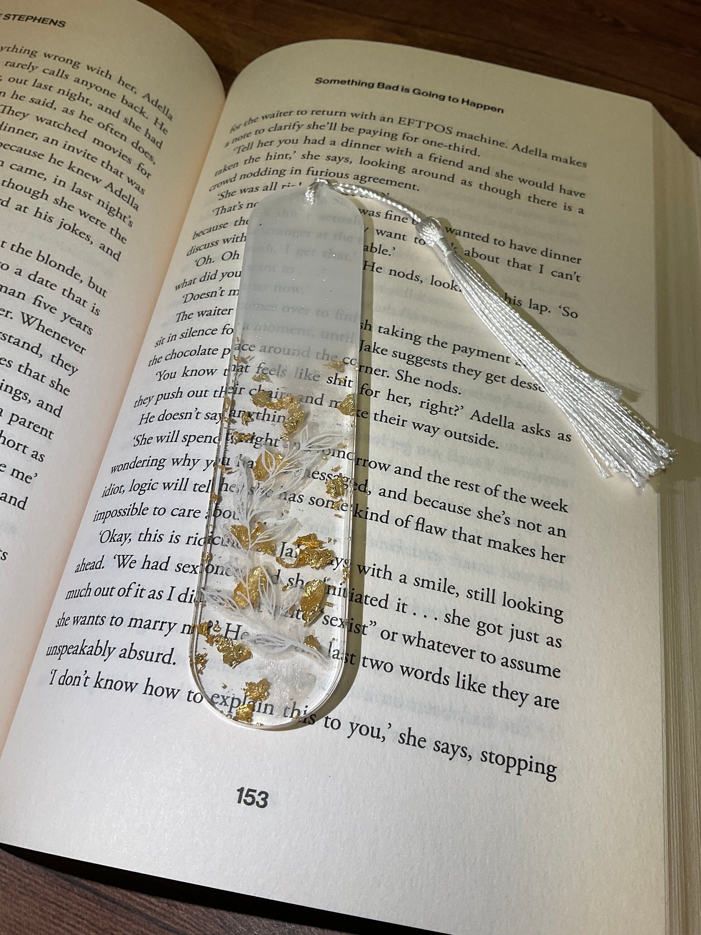 Floral Bookmark White & Gold Aesthetic Lavender Bookmarks Book Lover ...