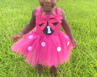 Minnie Mouse Tutu Costume Pink Tutu Skirt Tutu and Headband Set Tutu ...