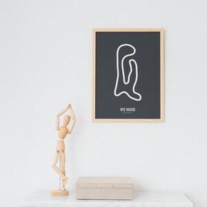 Rye House Race Kart Track Poster Print, Illustration Minimal UK, Wall ...