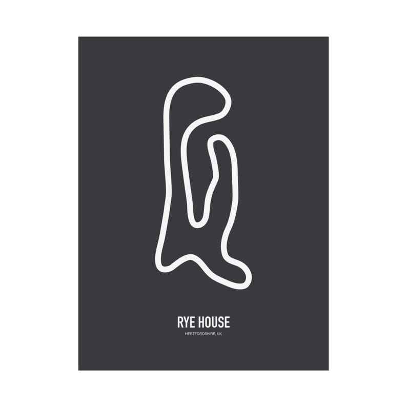 Rye House Race Kart Track Poster Print, Illustration Minimal UK, Wall ...