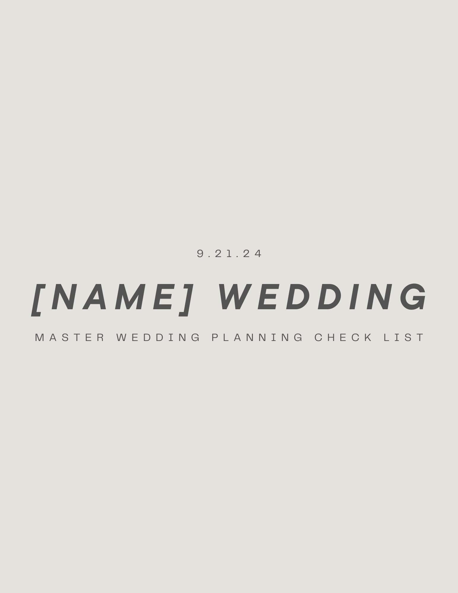 Master Wedding Planning Checklist, Editable Wedding Planner, Digital ...