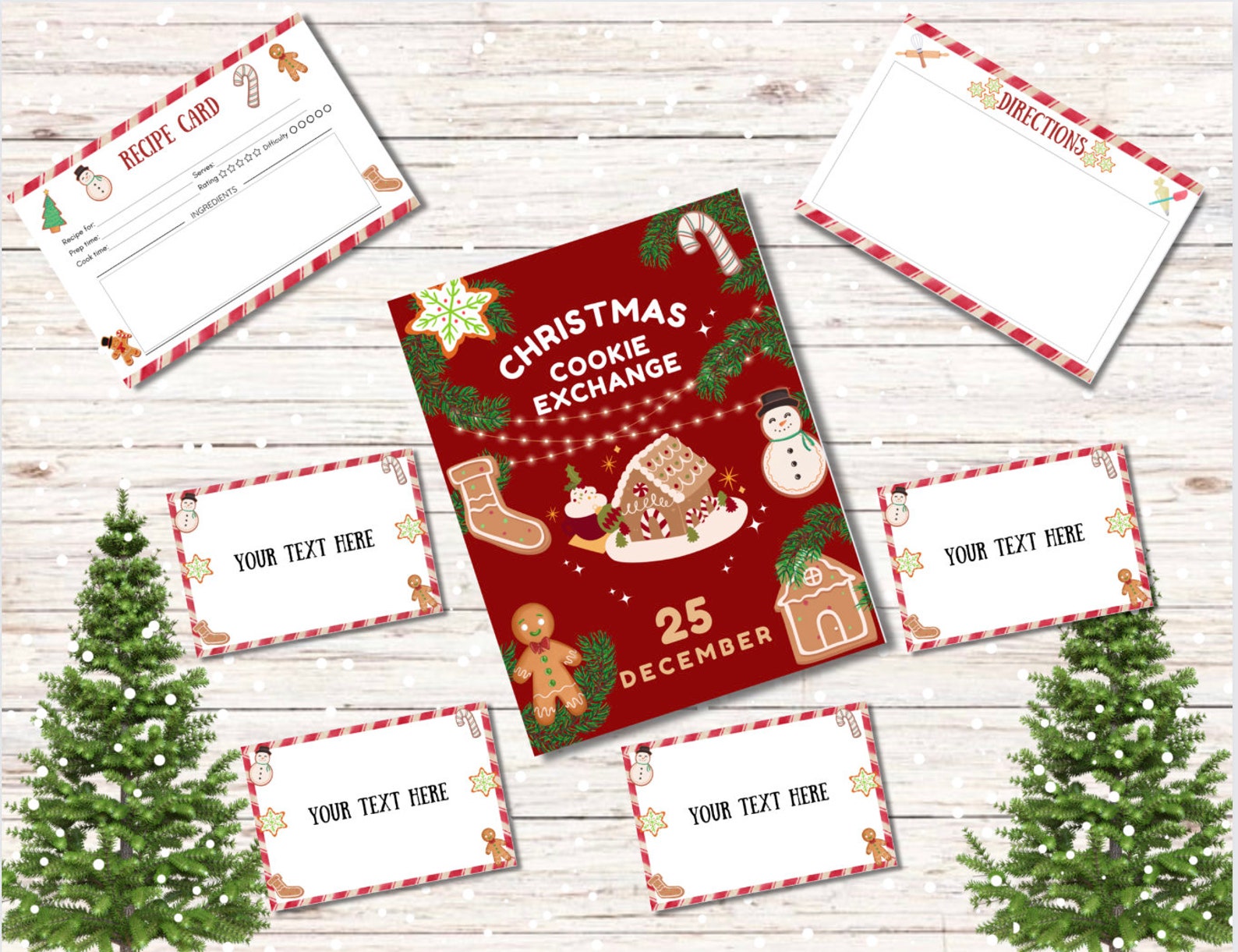 Christmas Cookie Exchange Printable, Christmas Cookie Swap Printable ...