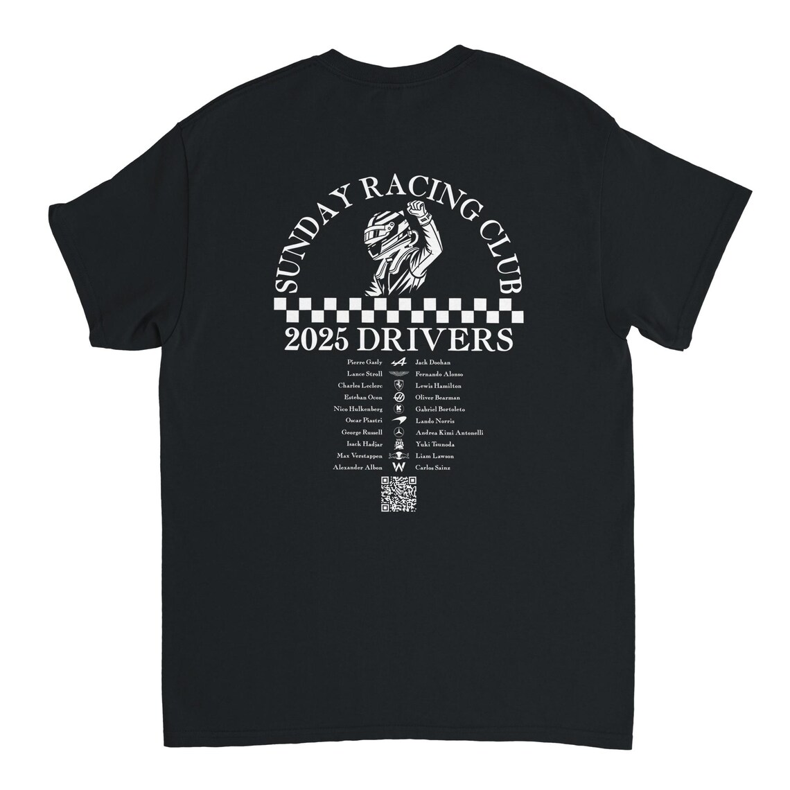 Sunday Racing Club 2025 Drivers Augmented Reality Streetwear T-shirt ...