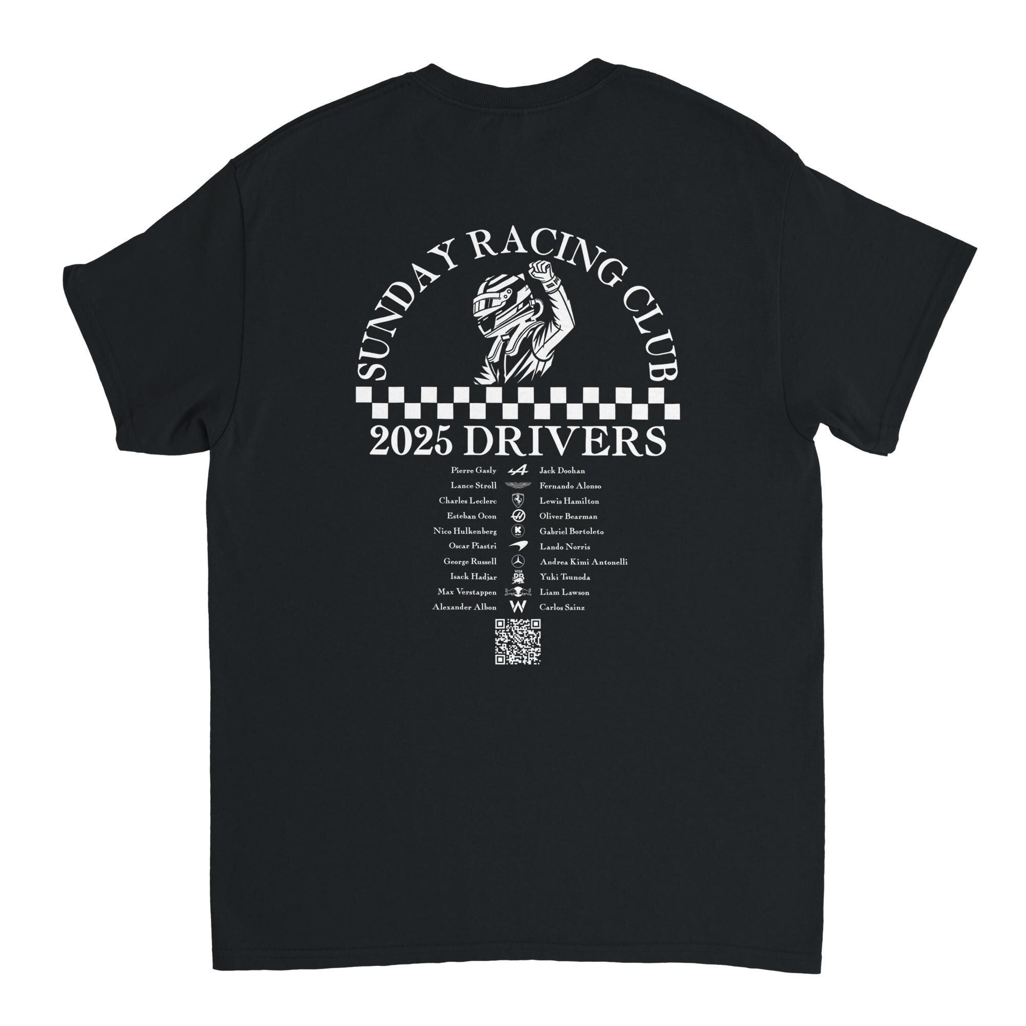 Sunday Racing Club 2025 Drivers Augmented Reality Streetwear T-shirt ...