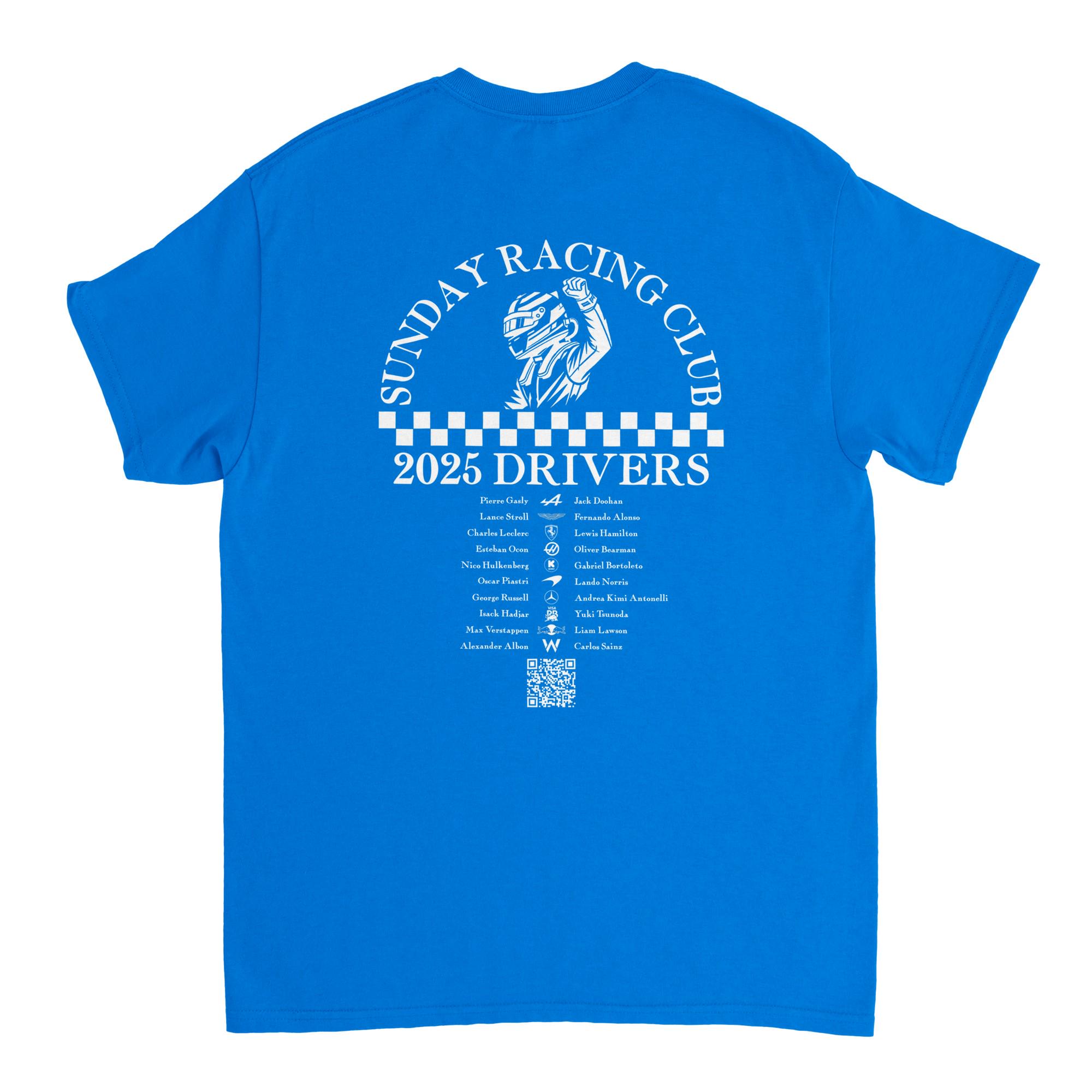 Sunday Racing Club 2025 Drivers Augmented Reality Streetwear T-shirt ...