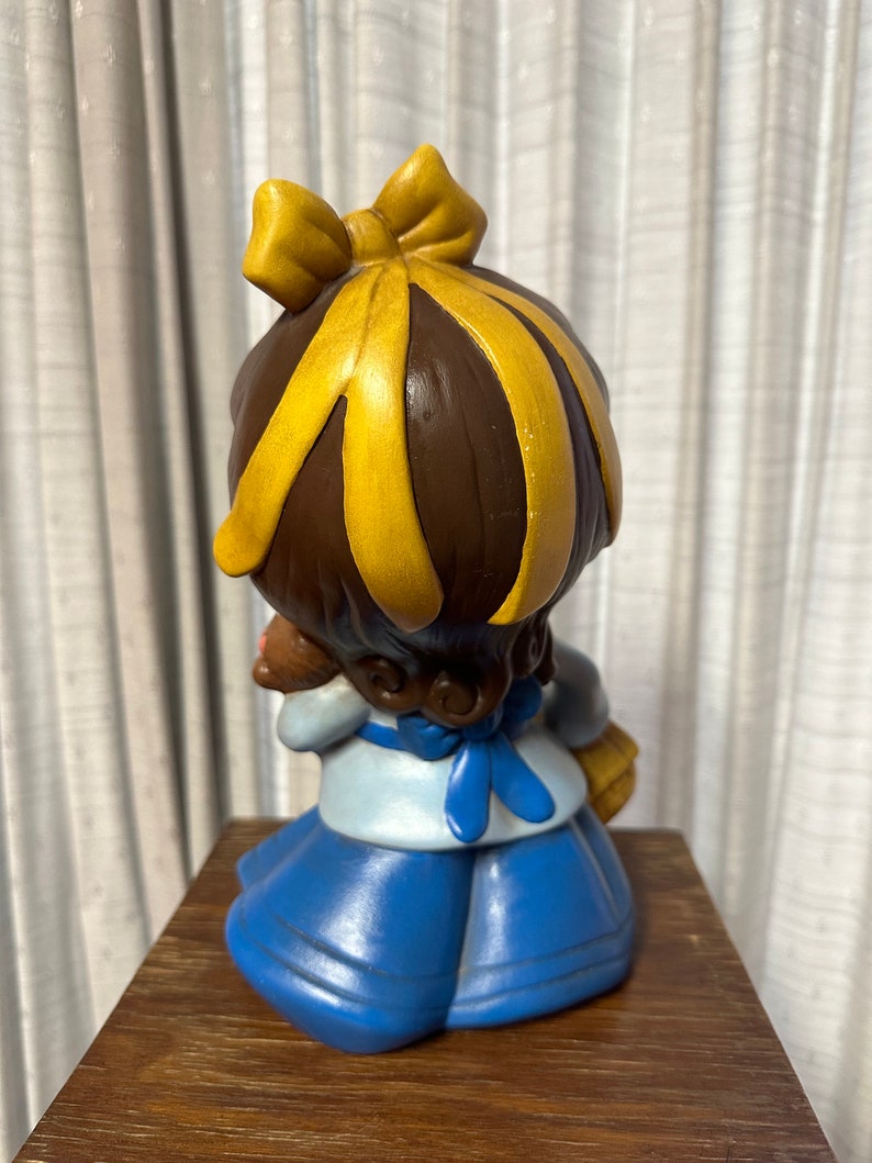 Atlantic Ceramic Smiley Girl With Doll and Basket Figurine - Etsy