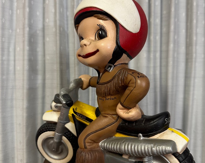 Atlantic Ceramic Smiley Motorcycle Figurine - Etsy