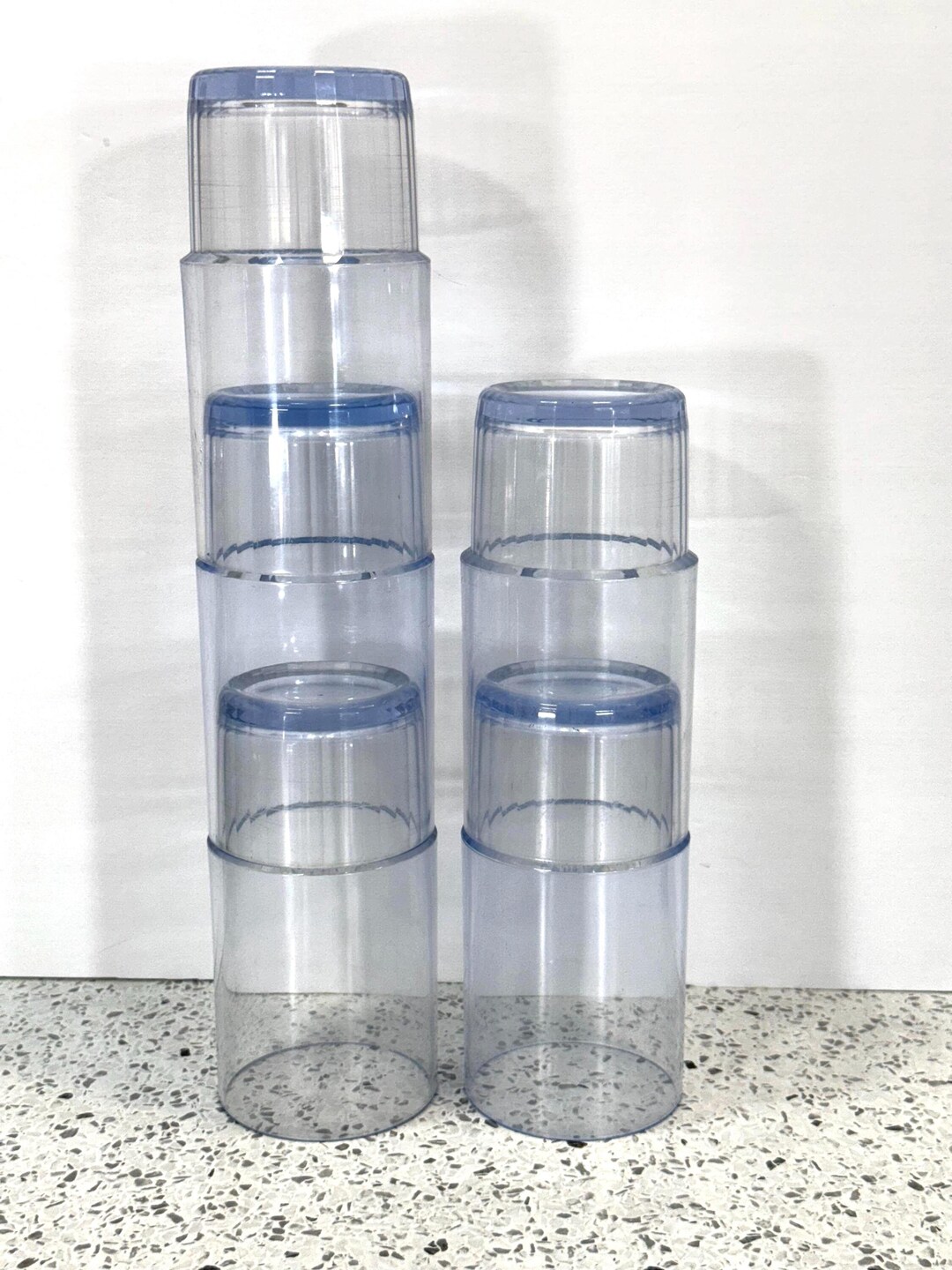 Vintage Tupperware Preludio Acrylic Stackable Tumbler Cups - Etsy