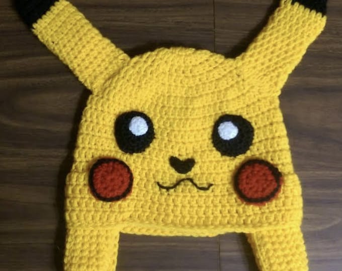 Crochet Pikachu Beanie/hat - Etsy Canada