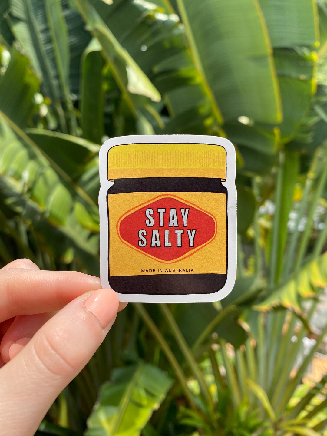Vegemite Stay Salty Vinyl Sticker, Best Gift, Funny Decal, Waterproof ...