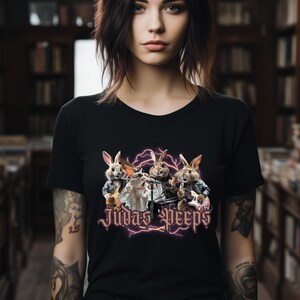 Easter Bunny Bootleg Shirt, Christian Rock Band, Funny Easter Shirt ...