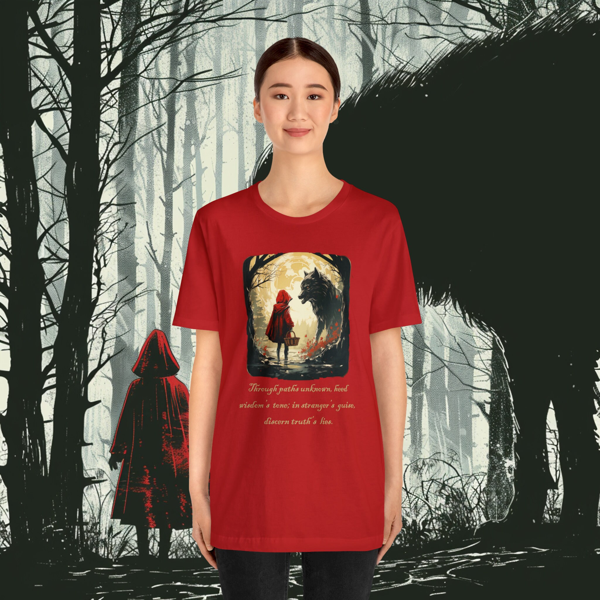 Red Riding Hood Shirt, Wolf Shirt, Fairytale Tshirt - Etsy