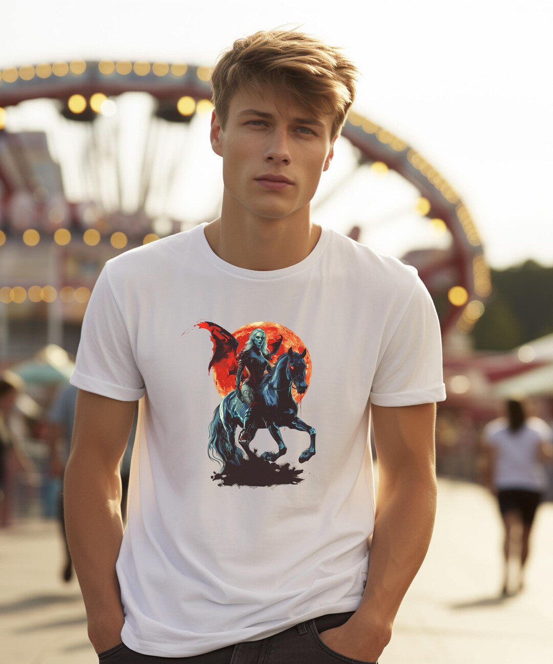 Scary Halloween Demon Woman Blucifer Short Sleeve Tee, I'm From Denver ...