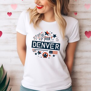 Denver Short Sleeve Tee, Fourth of July Shirt, Patriotic T-shirt ...