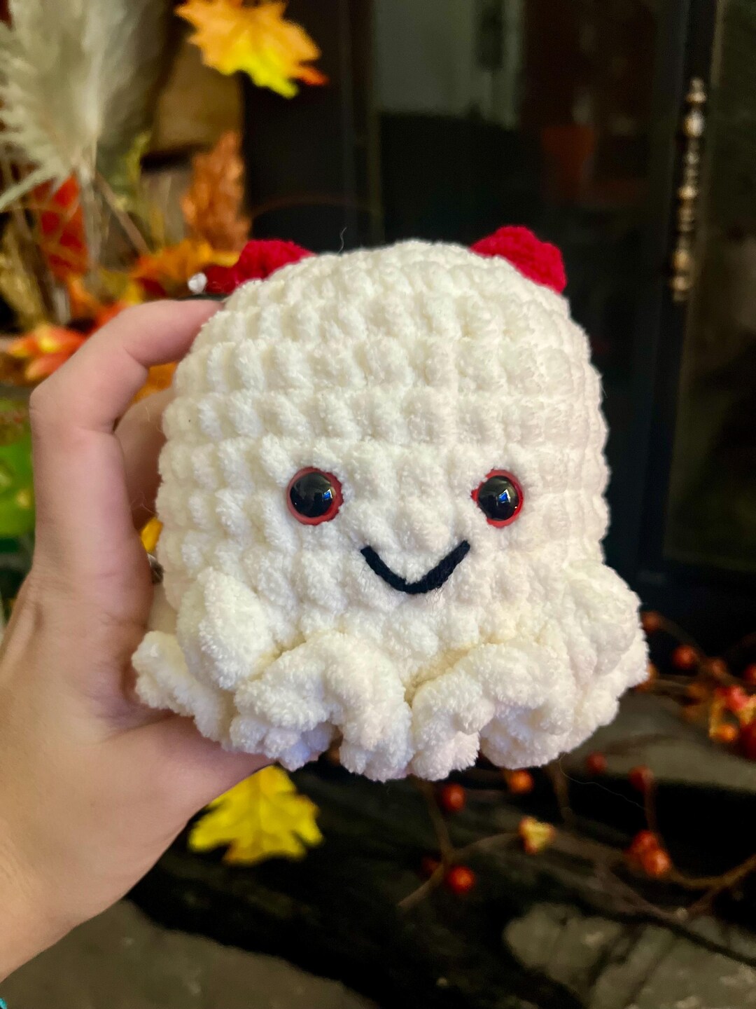 Crochet Ghost, Toy Halloween Plush, Handmade Crochet Plushie, Cute ...