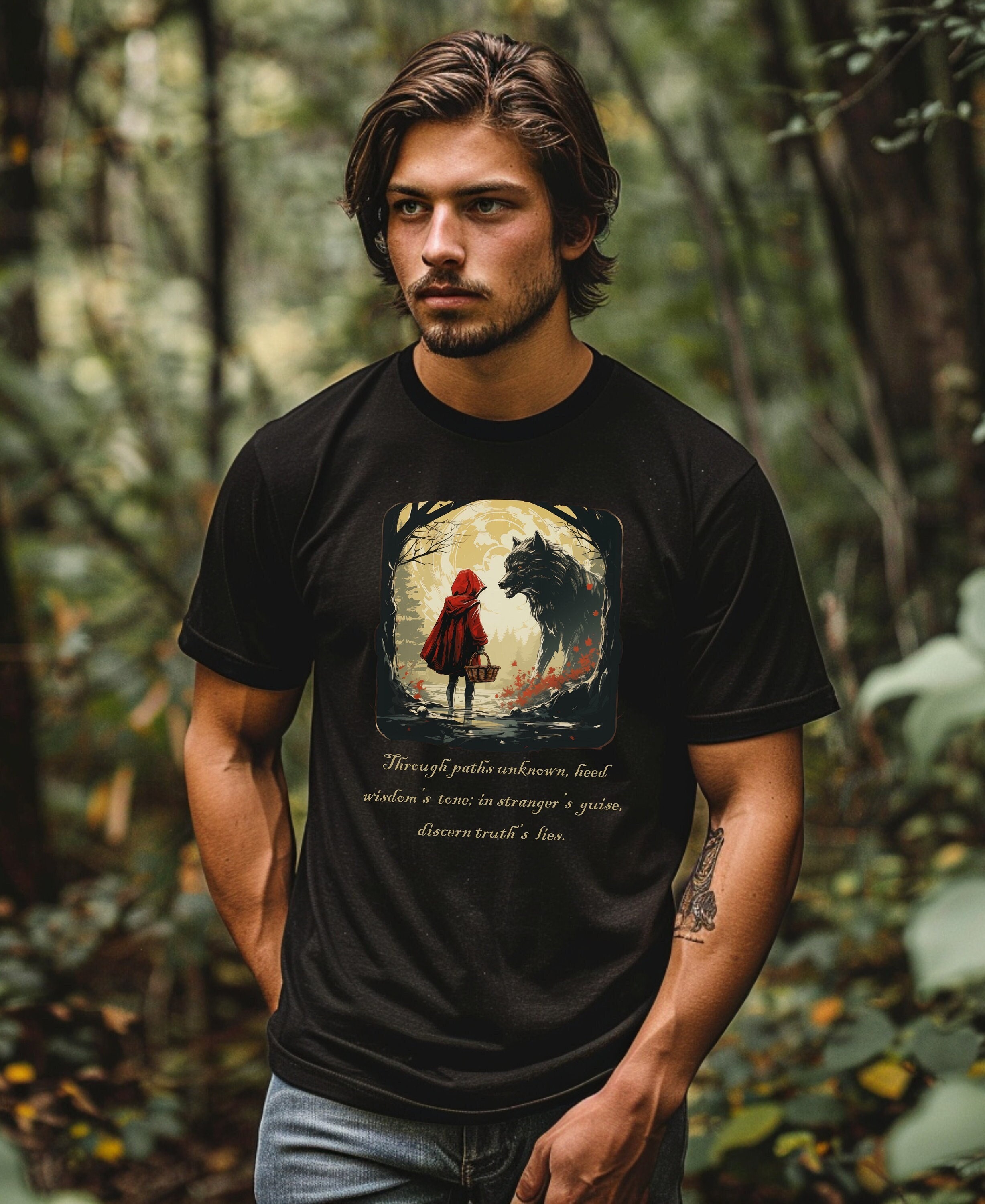 Red Riding Hood Shirt, Wolf Shirt, Fairytale Tshirt - Etsy