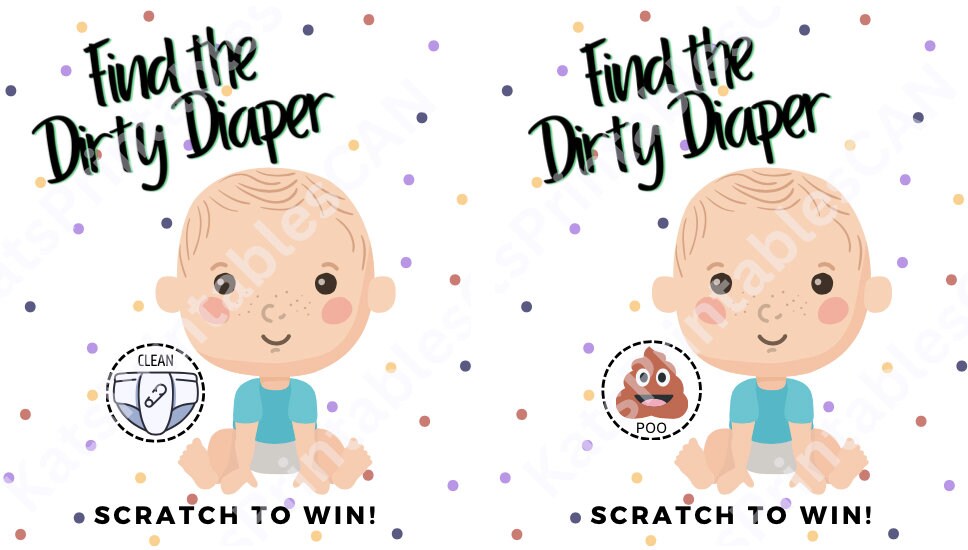 Whats in the Diaper - Find the Dirty Diaper - Scratch Game - PDF ...