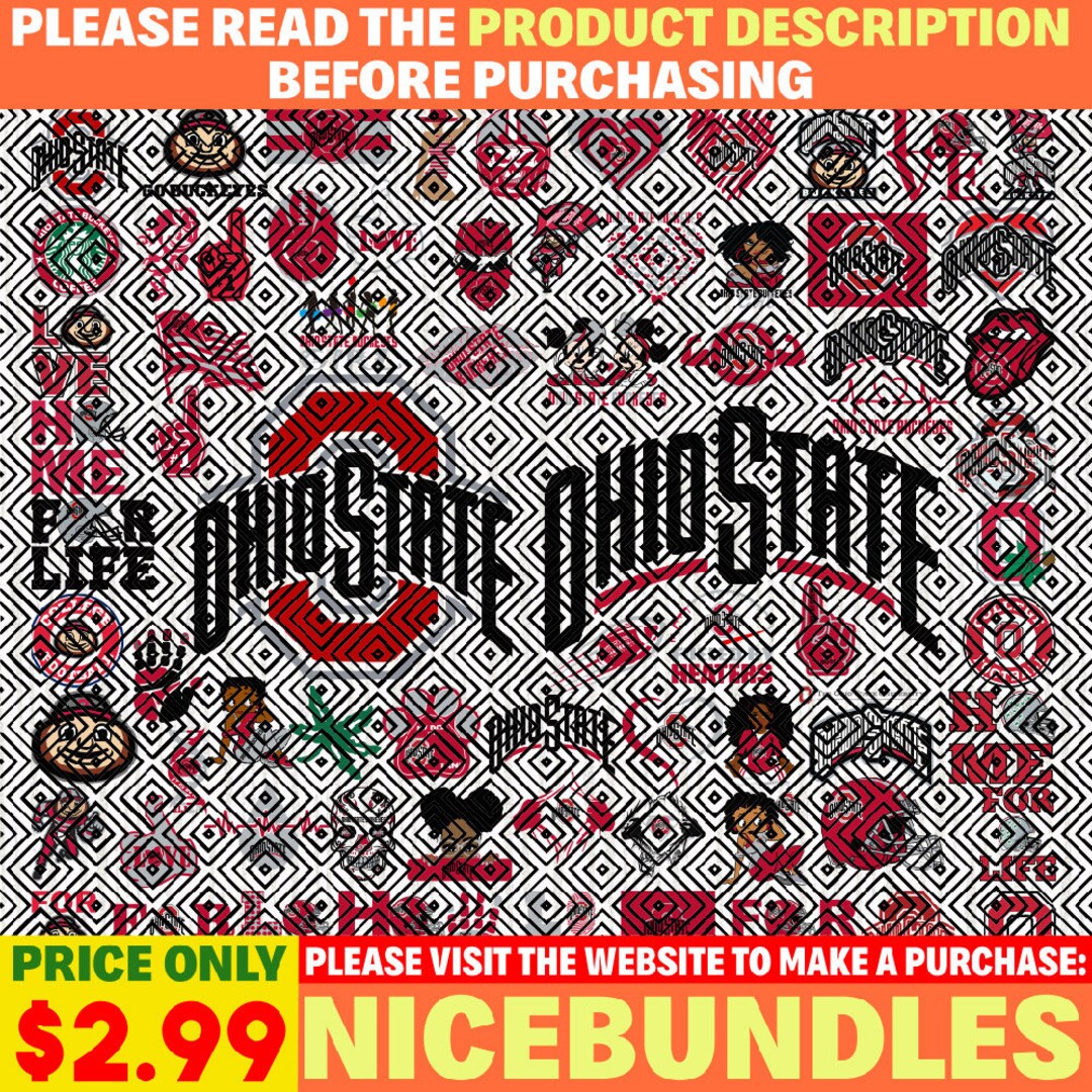 72 Files Ohio State Buckeyes Team Bundle Svg Ohio State - Etsy