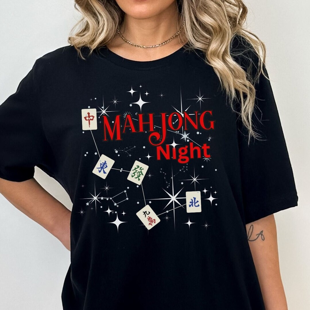 Mahjong Shirt for Mahjong Tile Game Night Gathering Mahjong Host Gift ...