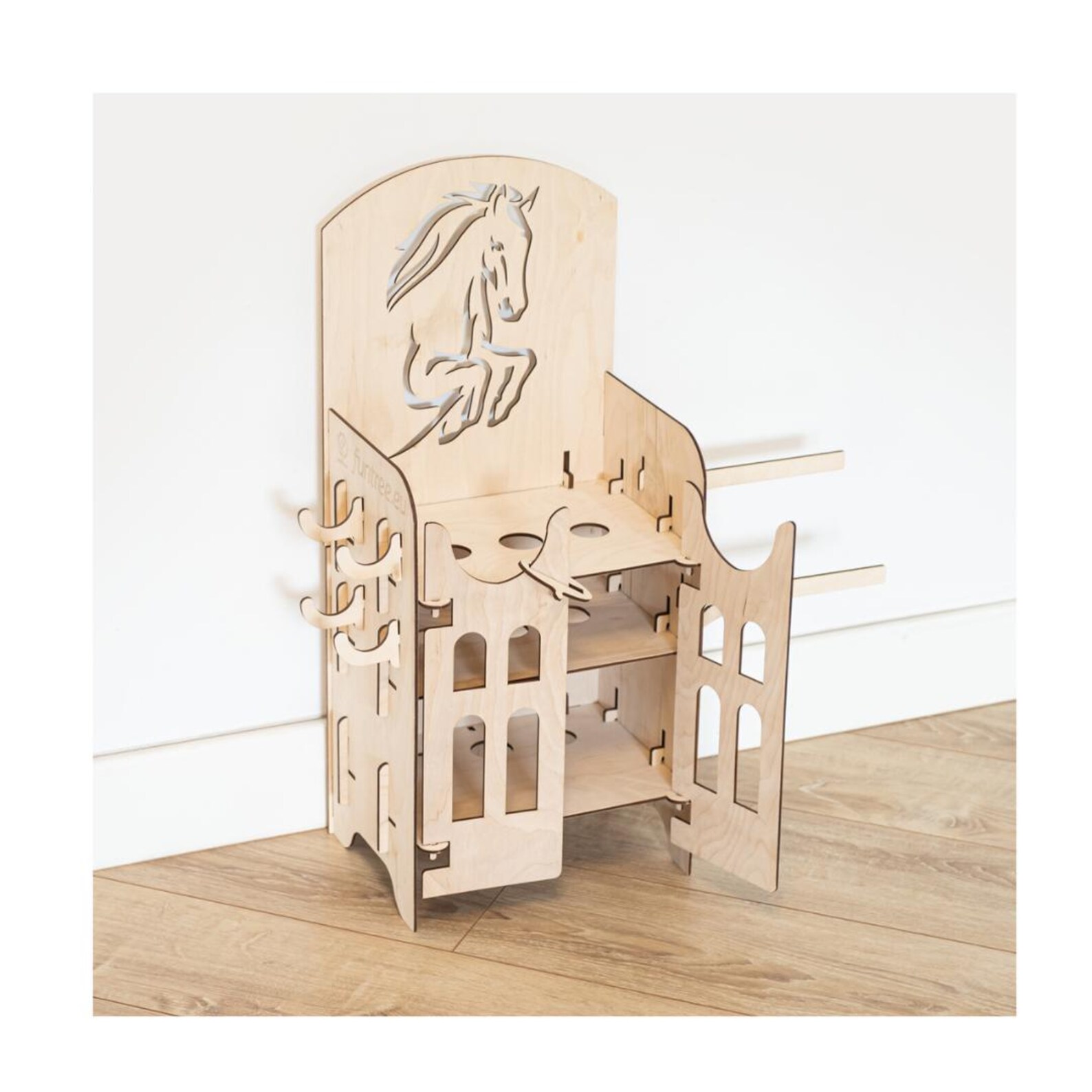 NEW HOBBY HORSE Stable Stall Stand for 1-2 Horses -handmade Wooden ...