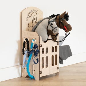 NEW HOBBY HORSE Stable Stall Stand for 1-2 Horses -handmade Wooden ...