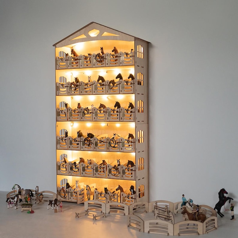 Stable 36 Stall+lighting+accesories for Schleich Papo Breyer Horses ...