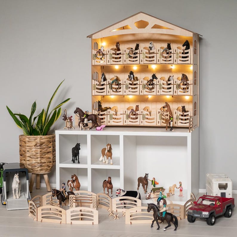 Stable 18 Stall+lighting+accesories for Schleich Papo Breyer Horses ...
