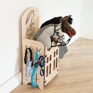NEW HOBBY HORSE Stable Stall Stand for 1-2 Horses -handmade Wooden ...