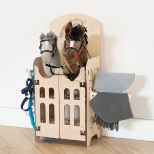 NEW HOBBY HORSE Stable Stall Stand for 1-2 Horses -handmade Wooden ...