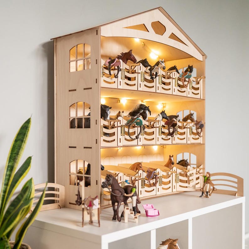 Stable 18 Stall+lighting+accesories for Schleich Papo Breyer Horses ...
