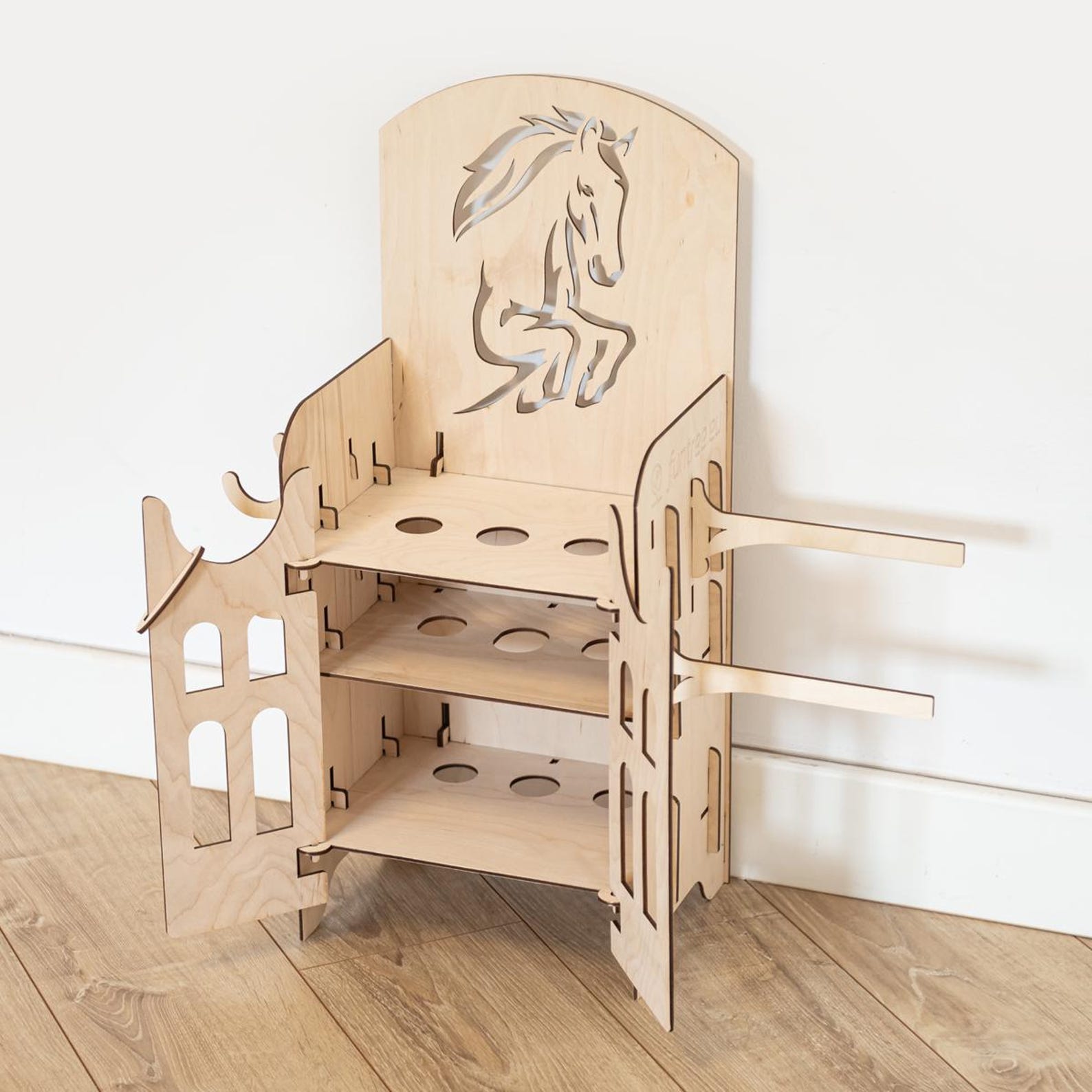 NEW HOBBY HORSE Stable Stall Stand for 1-2 Horses -handmade Wooden ...