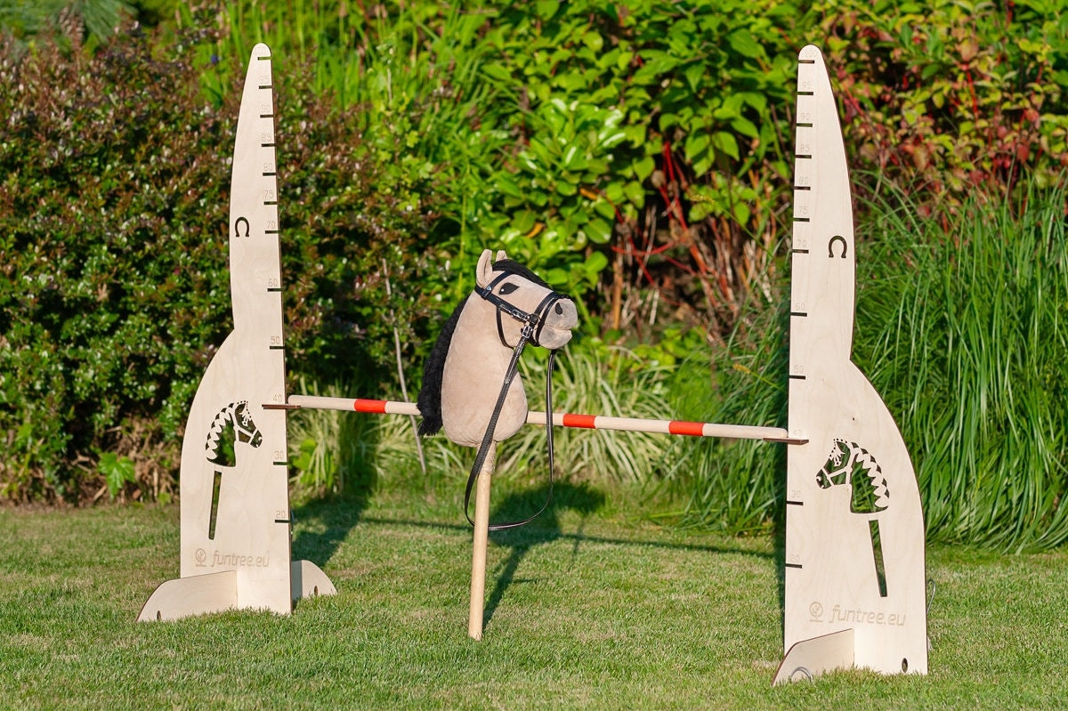 HOBBY HORSE Set 4 X Obstales 2x60cm 2x100cm Agility Hobbyhorse Jumps ...