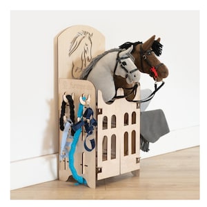 NEW HOBBY HORSE Stable Stall Stand for 1-2 Horses -handmade Wooden ...
