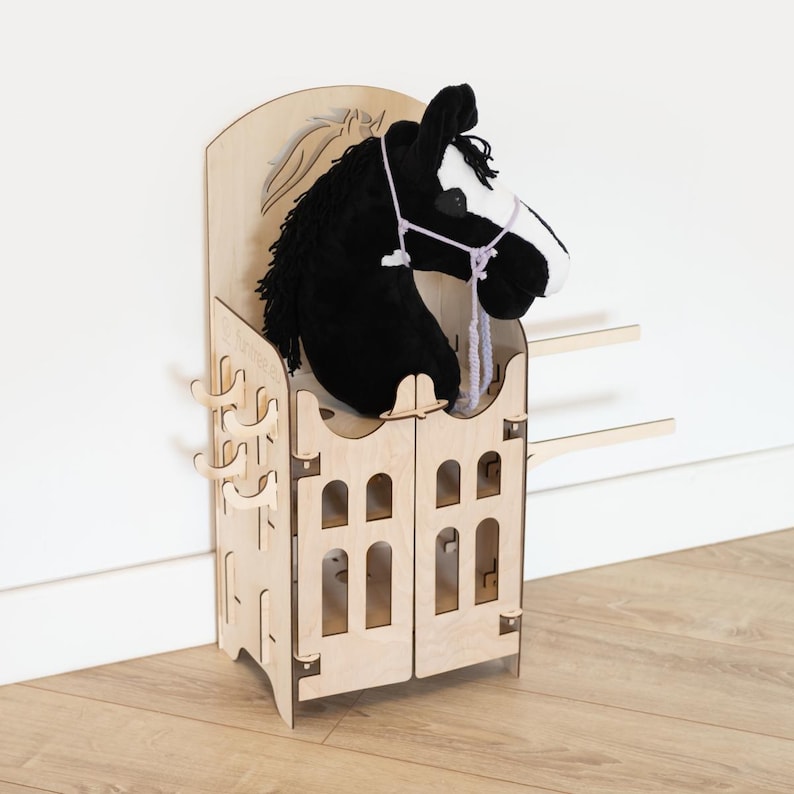 NEW HOBBY HORSE Stable Stall Stand for 1-2 Horses -handmade Wooden ...