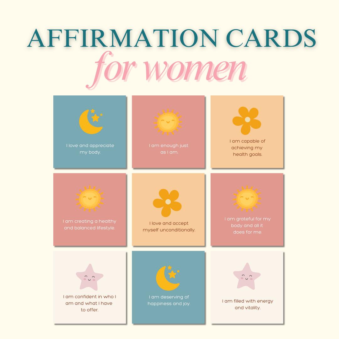 Positive Printable Affirmation Cards for Women Relationships, Financial ...