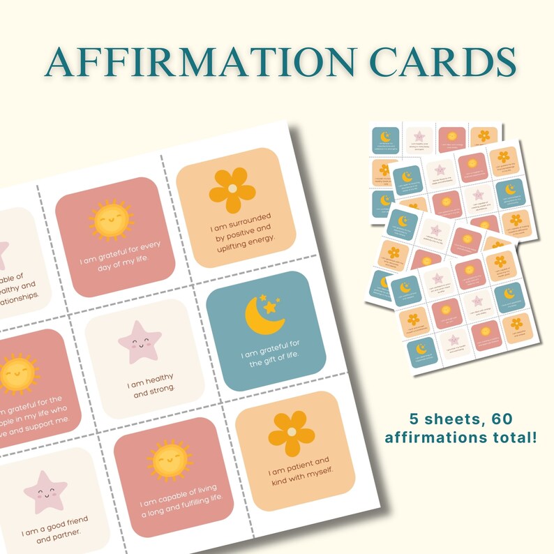60 Positive Printable Affirmation Cards for Women - Relationships ...