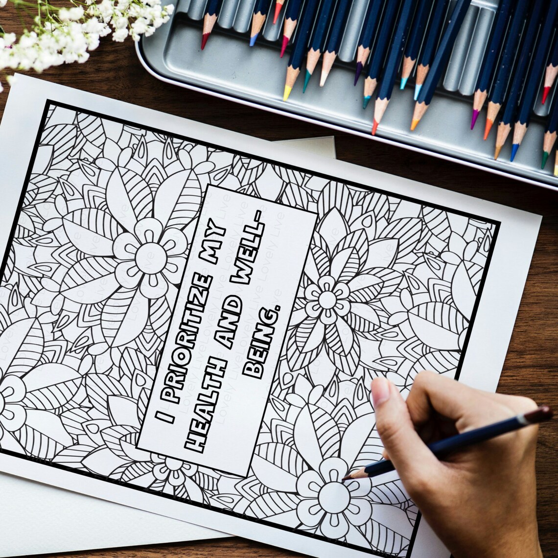 Positive Affirmation Coloring Book Printable, Self Care Coloring Pages ...